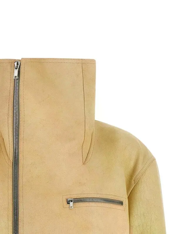Rick Owens Biker Jumbo Stooges Jacket - Neutrals
