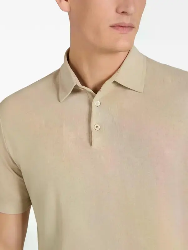 SLOWEAR Buttoned Polo Shirt - Neutrals