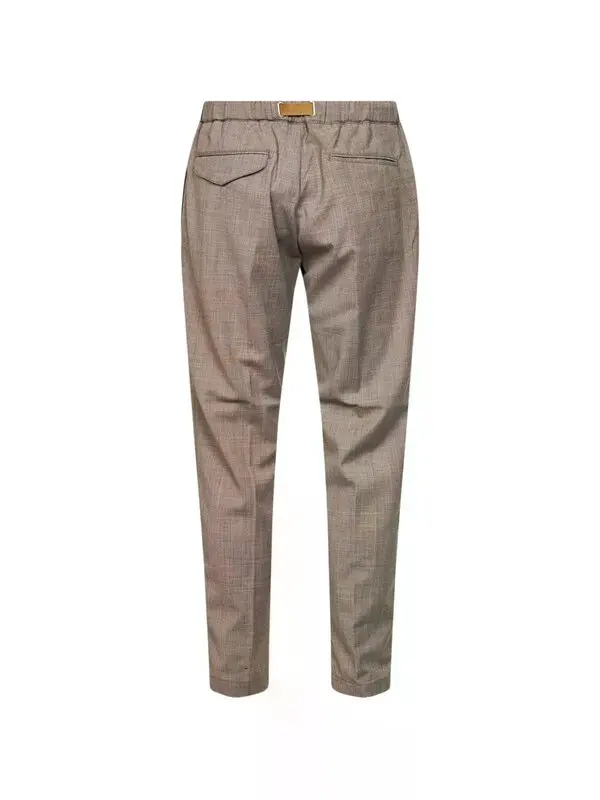WHITE SAND Belted Trousers