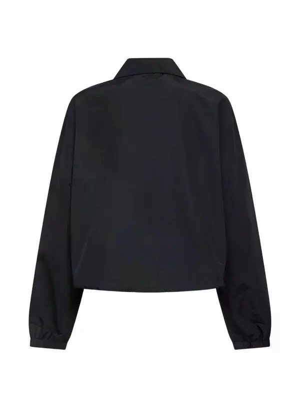 Canada Goose Drawstring Coat With Logo - Black