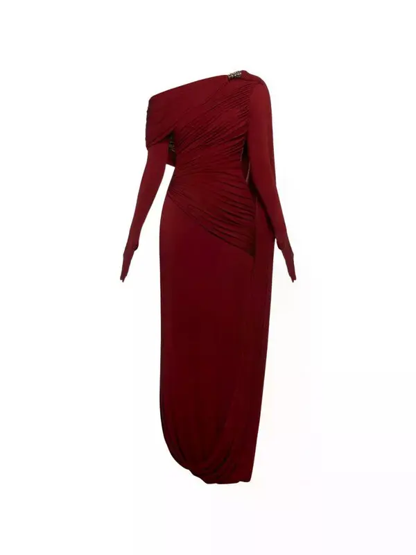 CHATS BY C.DAM Draped Brooch Dress