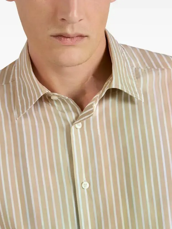 SLOWEAR Striped Shirt - Neutrals