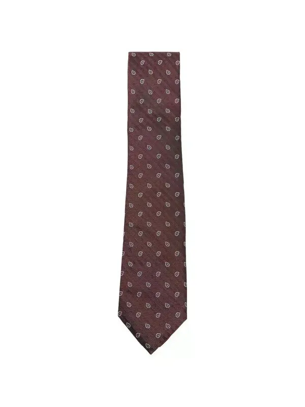 Zegna Patterned Necktie - Red