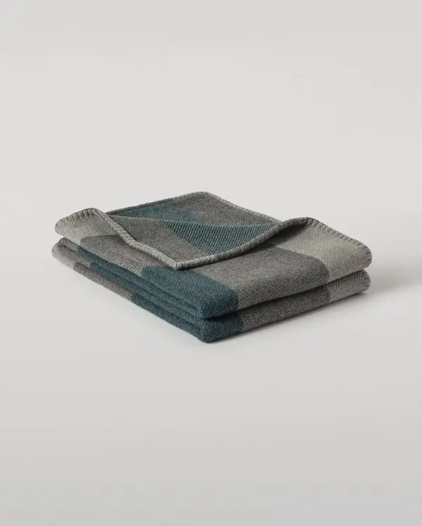 Johnstons Of Elgin Green Geometric Throw