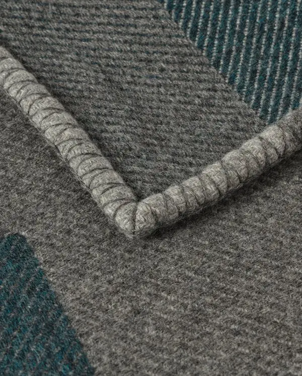 Johnstons Of Elgin Green Geometric Throw