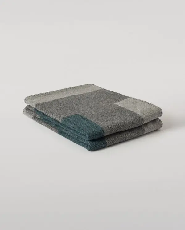 Johnstons Of Elgin Green Geometric Throw