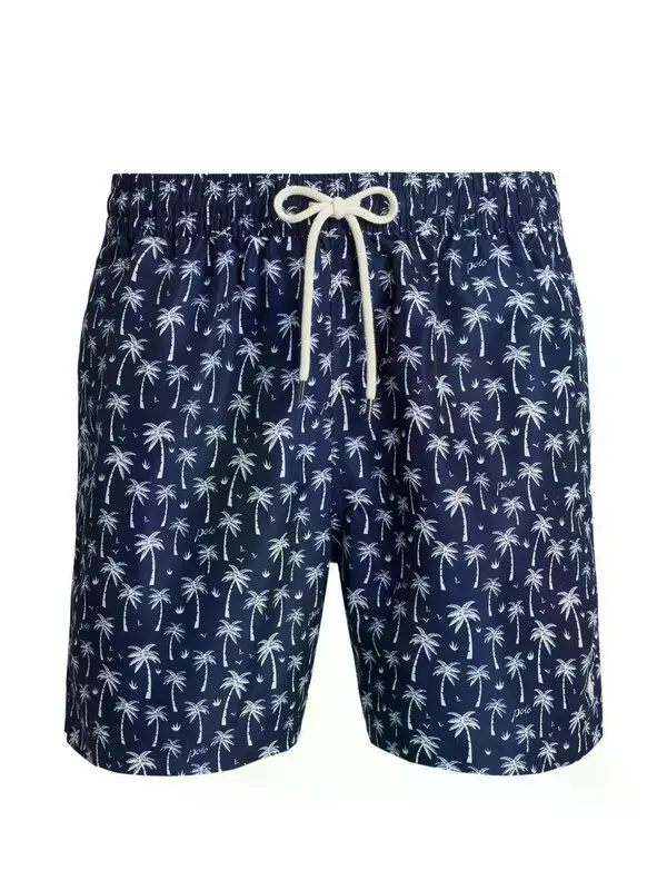 Polo Ralph Lauren Palm Tree-print Swim Shorts - Blue