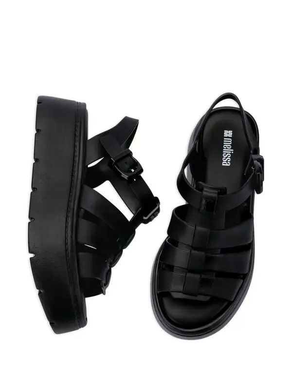 Melissa Up Platform Strap Sandals - Black