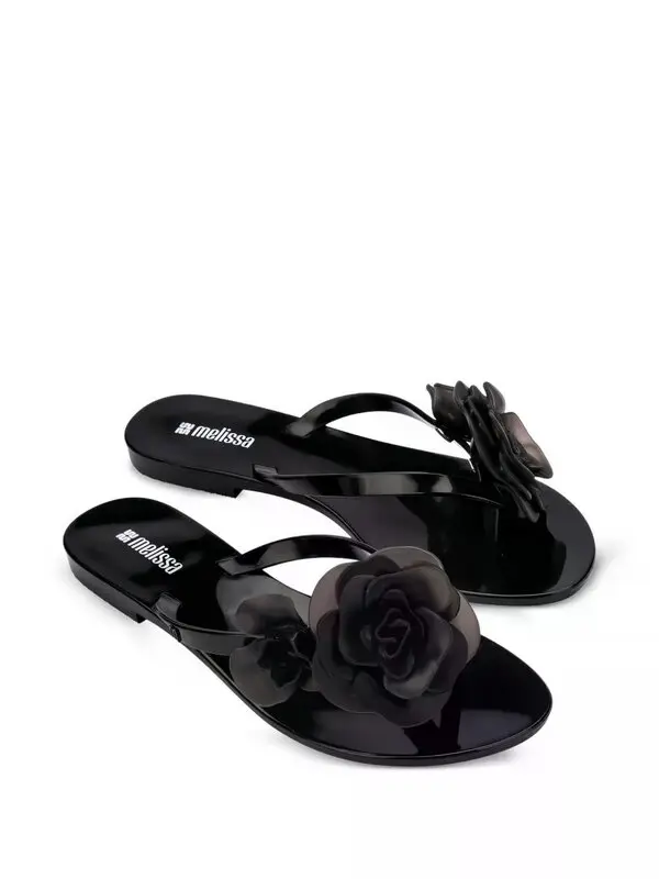 Melissa Harmonic Springtime Flip-flops - Black