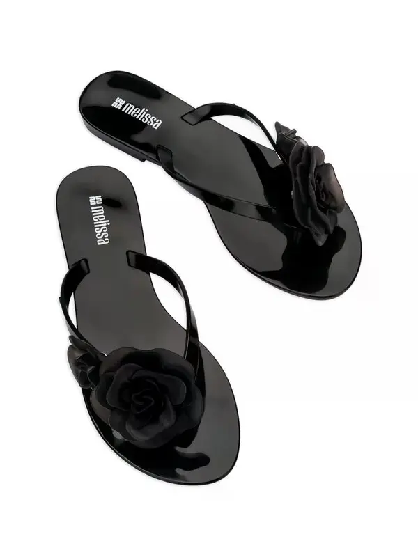 Melissa Harmonic Springtime Flip-flops - Black