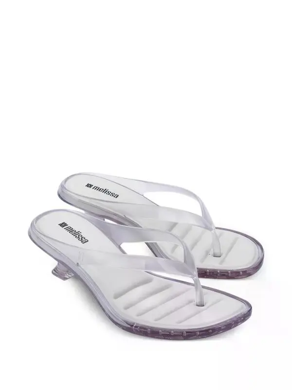 Melissa Thong Kitten-heel Sandals - Neutrals