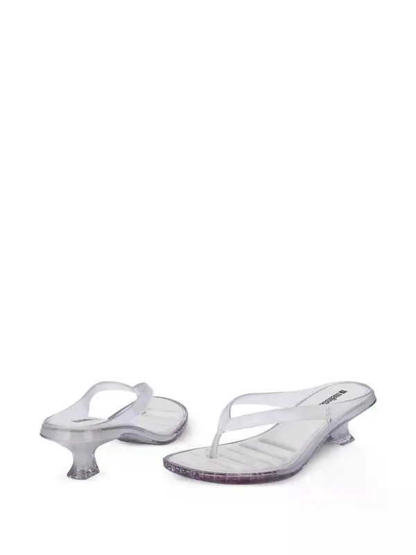 Melissa Thong Kitten-heel Sandals - Neutrals
