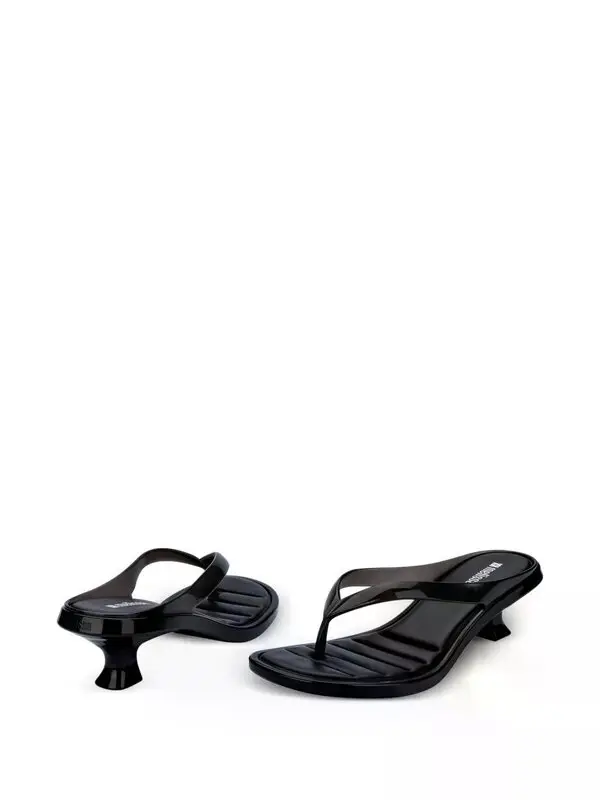 Melissa Thong Kitten-heel Sandals - Black