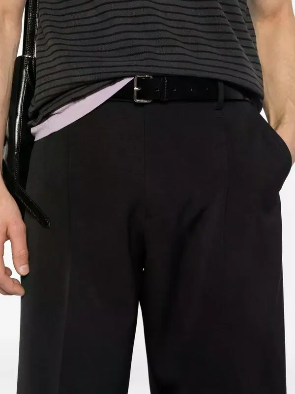 TONYWACK Pleated Frayed Tailored Shorts