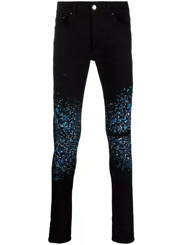 Amiri Crystal Painter Skinny Jeans