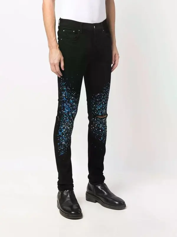 Amiri Crystal Painter Skinny Jeans