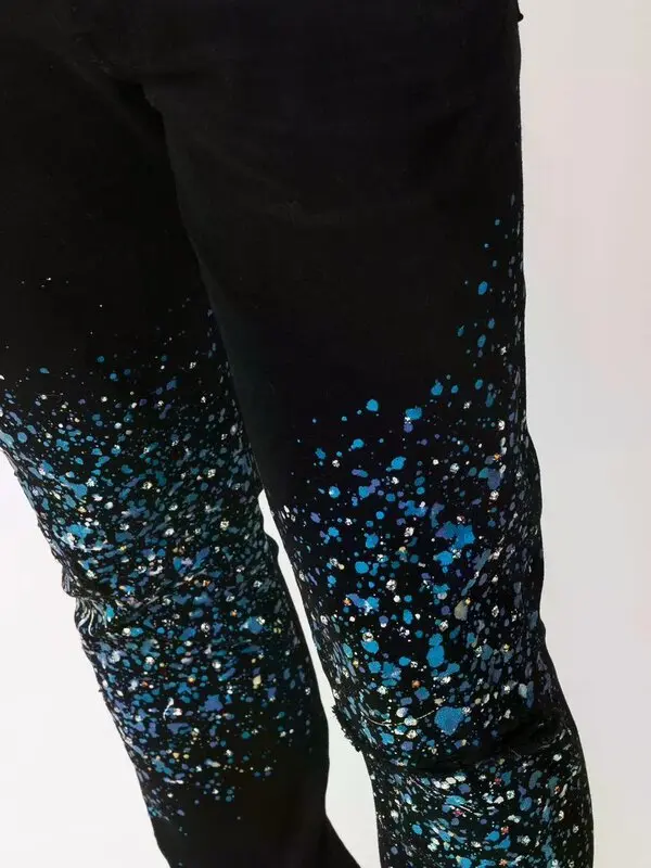 Amiri Crystal Painter Skinny Jeans
