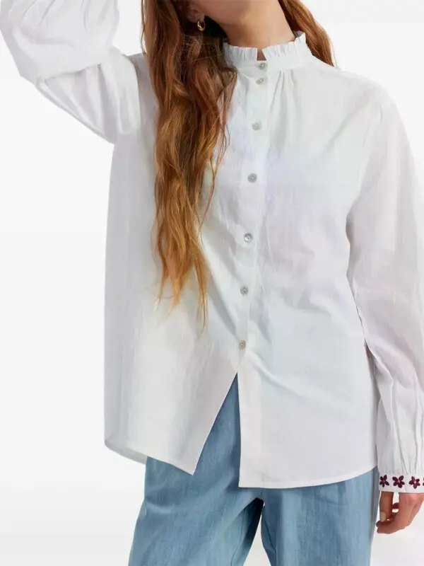 Chinti & Parker Flower Embroidered Shirt