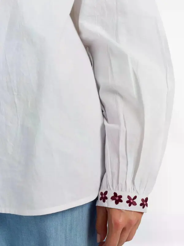 Chinti & Parker Flower Embroidered Shirt