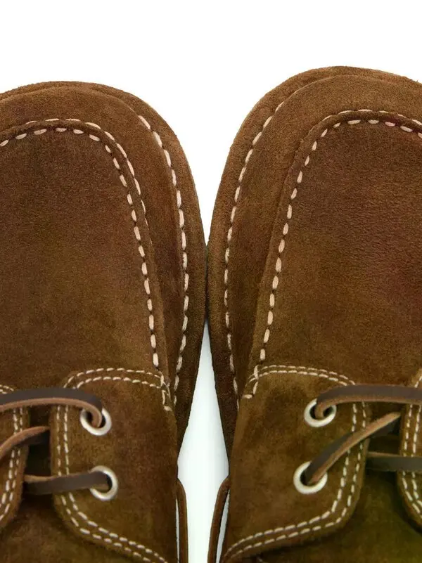AMI Paris Suede Lace-up Boat Shoes
