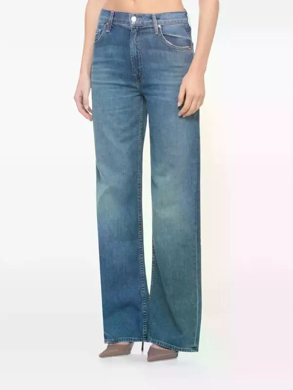 MOTHER Roller Fray Zip Jeans - Blue