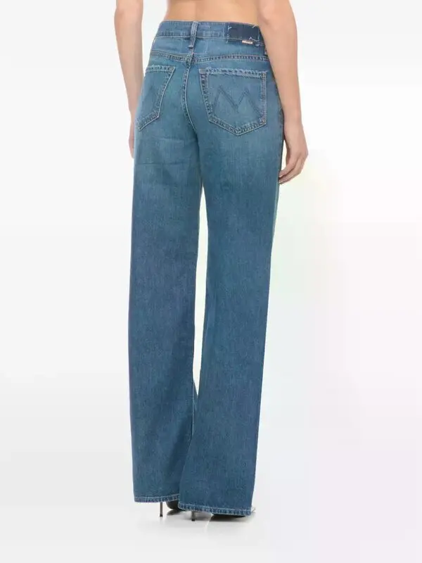 MOTHER Roller Fray Zip Jeans - Blue