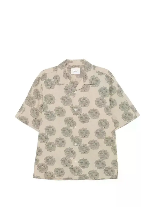 Nn07 Ole Floral Shirt - Neutrals