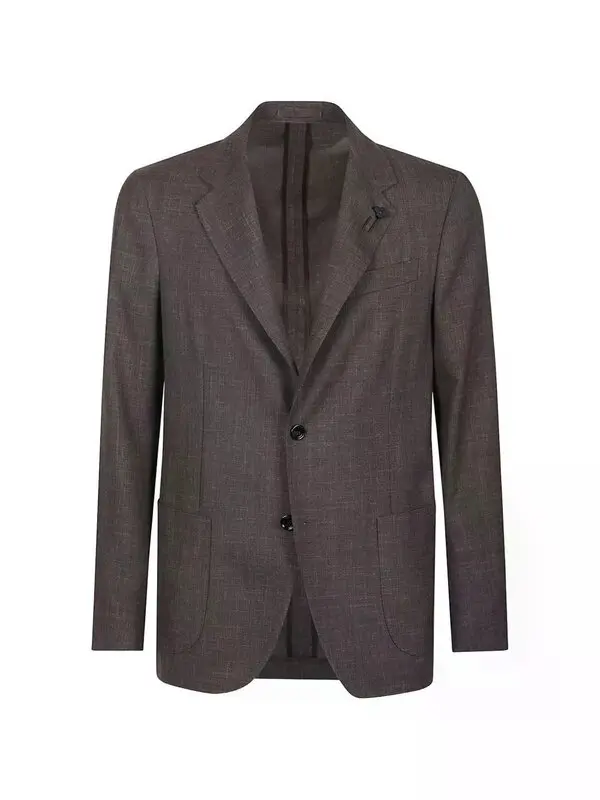 LARDINI Buttoned Blazer - Brown