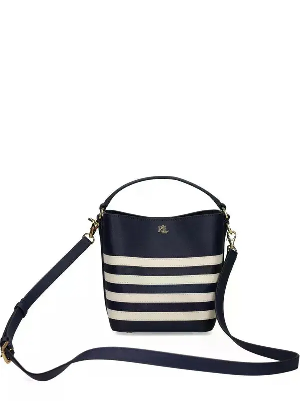 Ralph Lauren Leather Striped Satchel