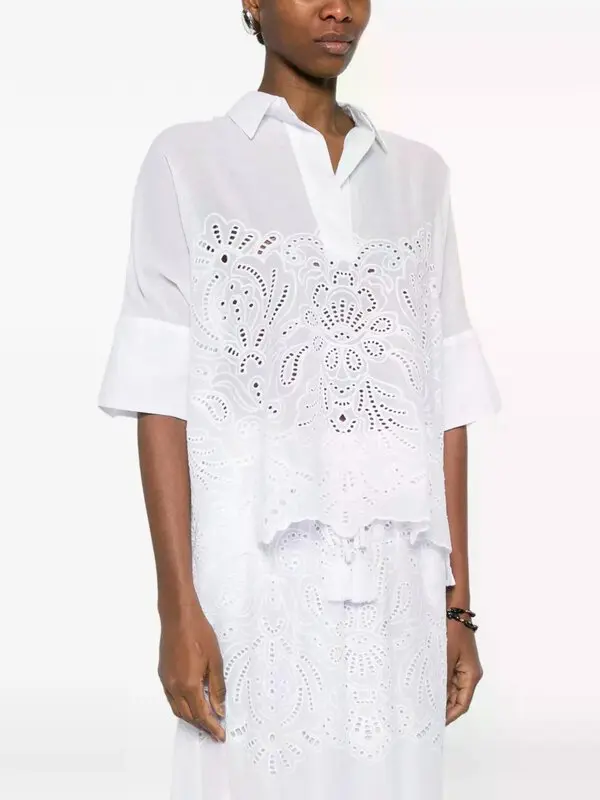 ERMANNO FIRENZE Lace Blouse - White