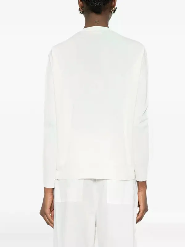 ERMANNO FIRENZE Appliqué V-neck Sweater