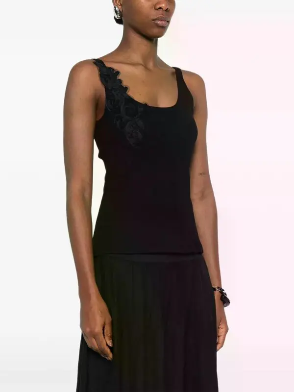 ERMANNO FIRENZE Floral Applique Top
