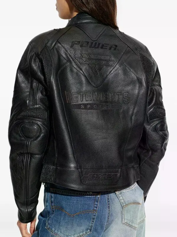 Vetements Patterned Leather Jacket