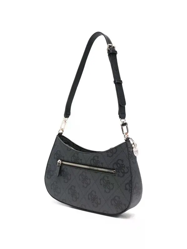 Guess Patterned Shoulder Bag With Charm - Grey
