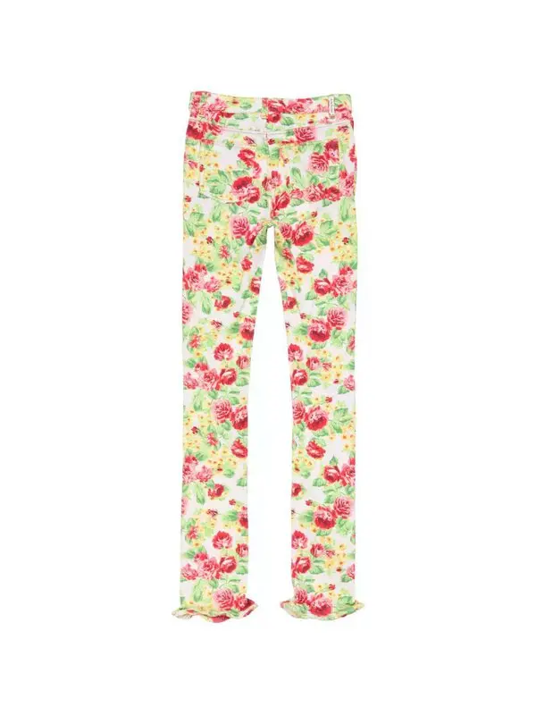 Acne Studios Floral Print Trousers - Neutrals