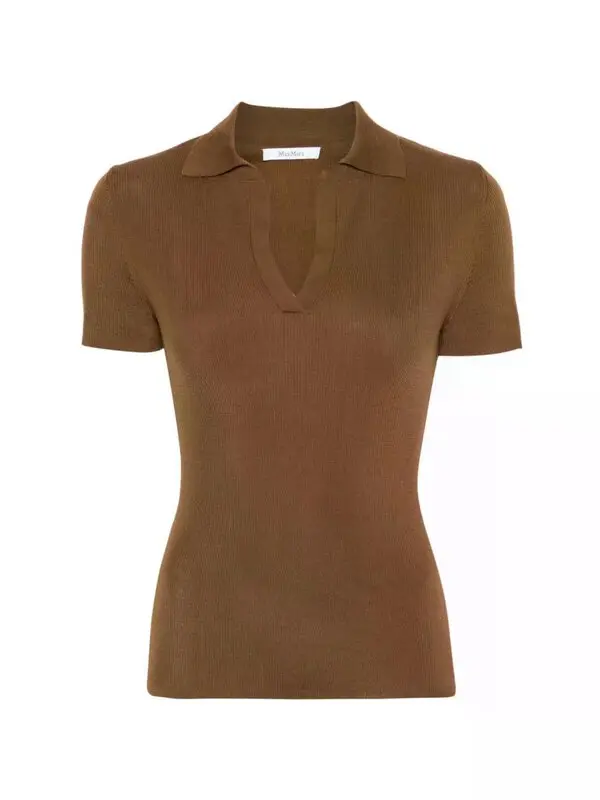 Max Mara Albero V-neck Top - Brown