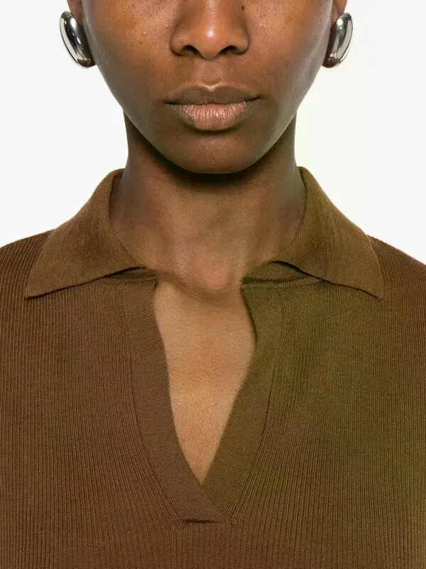 Max Mara Albero V-neck Top - Brown