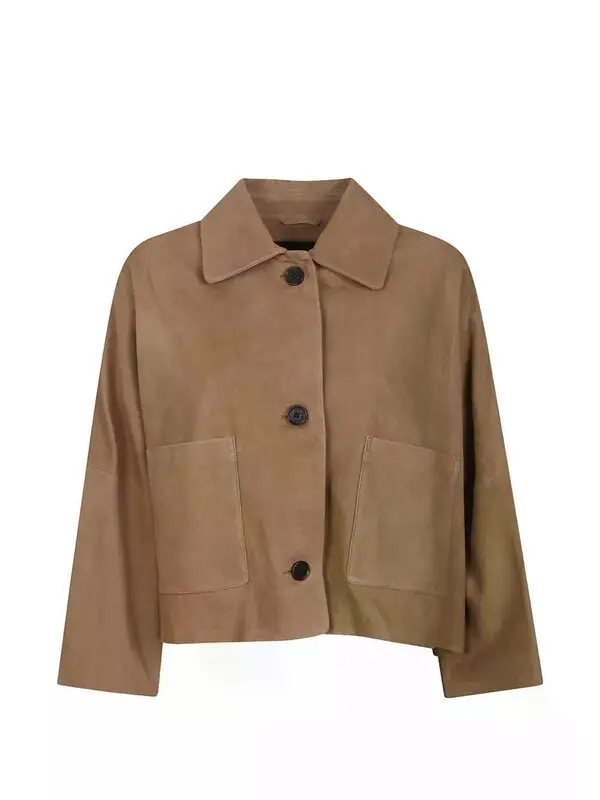 ARMA Leather Pocket Jacket - Neutrals