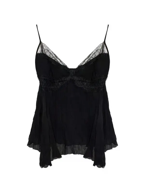 Blumarine Lace-trim Top - Black