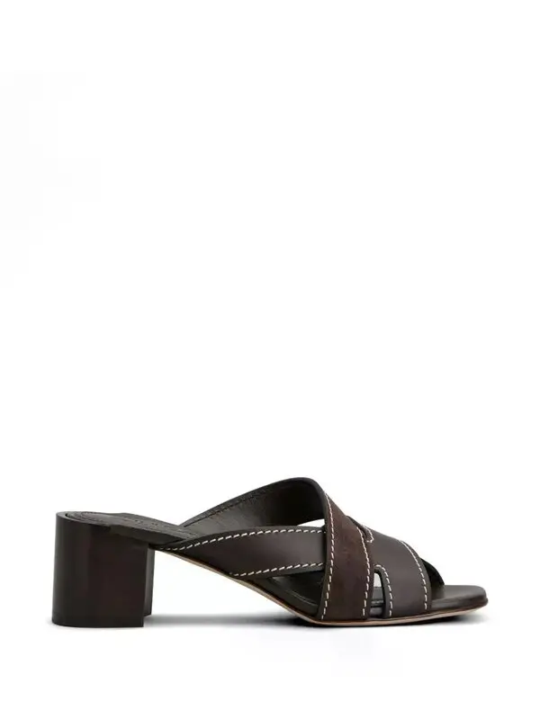 TOD'S Cross-strap Open-toe Sandals - Brown