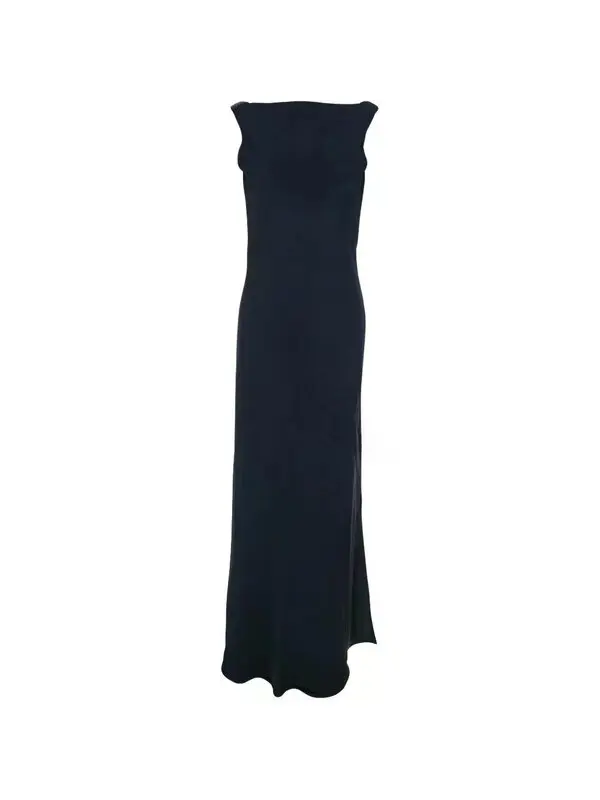 Antonelli Firenze Draped-neck Maxi Dress - Blue