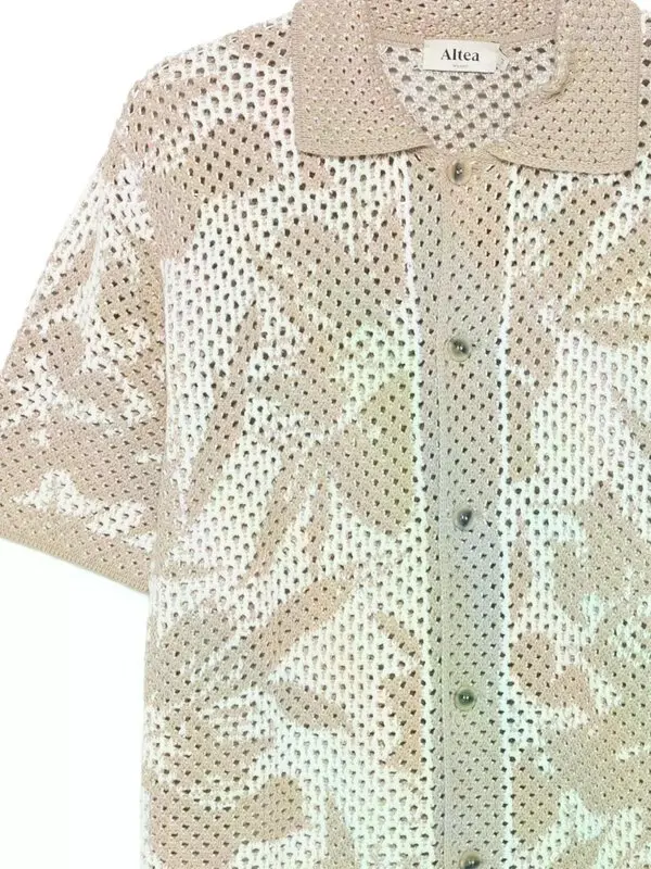 Altea Floral Open-knit Shirt