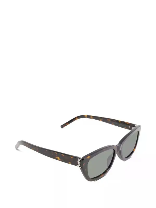 Saint Laurent Logo Cat-eye Sunglasses - Brown