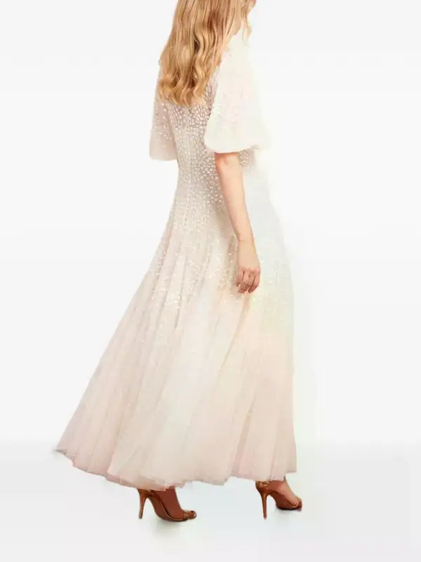 NEEDLE & THREAD Embellished Ruffled Midi Dress