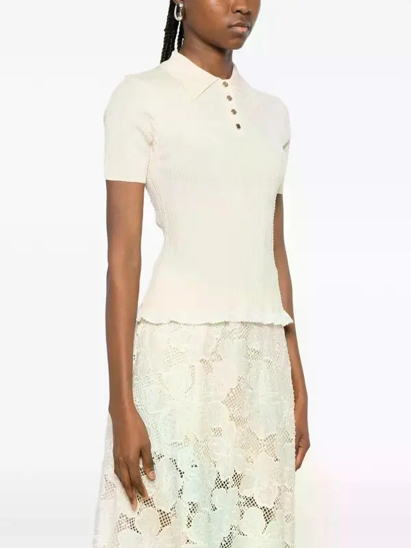 Sandro Lace-detail Polo Shirt