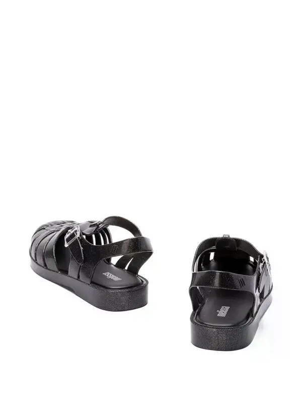 Melissa Possession Glitter Slides - Black