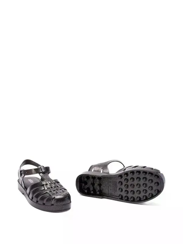 Melissa Possession Glitter Slides - Black