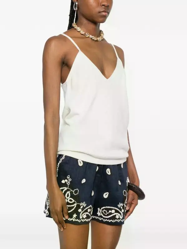 Eric Bompard V-neck Straps Top