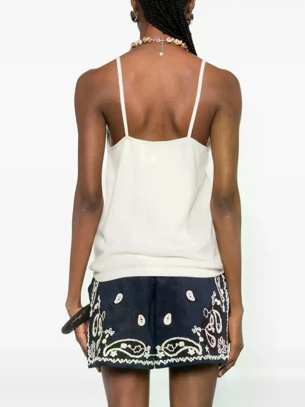Eric Bompard V-neck Straps Top