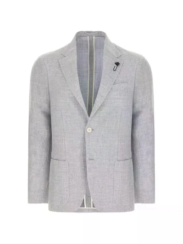 LARDINI Single-breasted Tailored Blazer - Grey